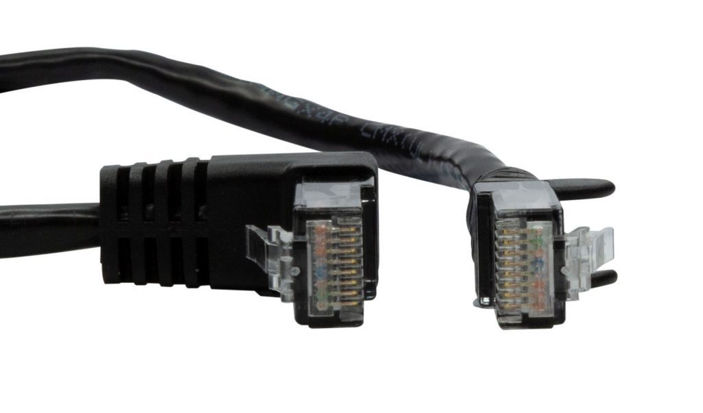 2m Cat6 Black UTP Right Angled Patch Lead (T568A)