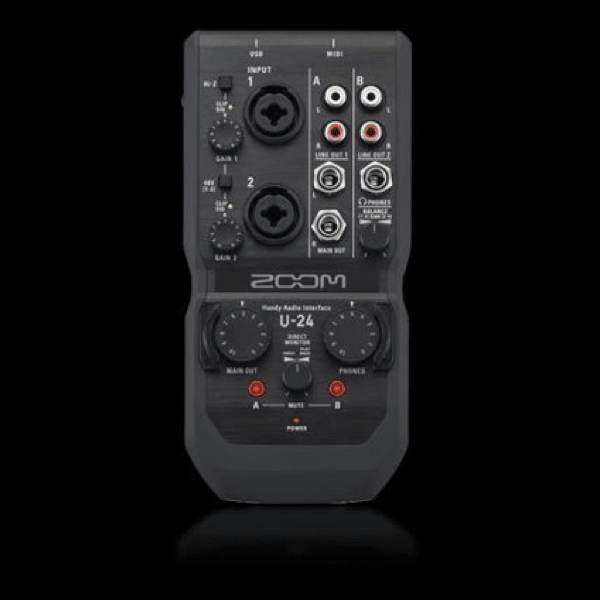 Zoom U-24 Handy Audio Interface - AV Store - Professional Sound - Lighting - Video