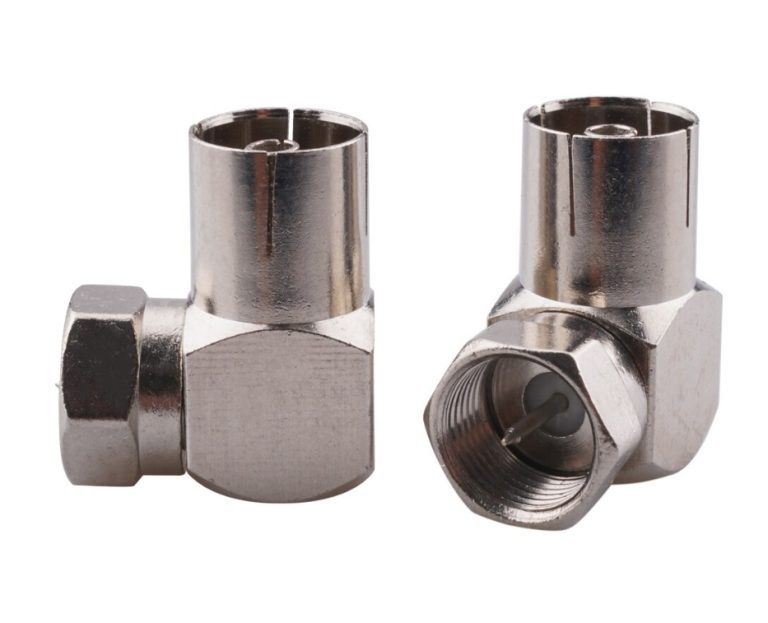 F-Type Male to Pal Socket Right Angle