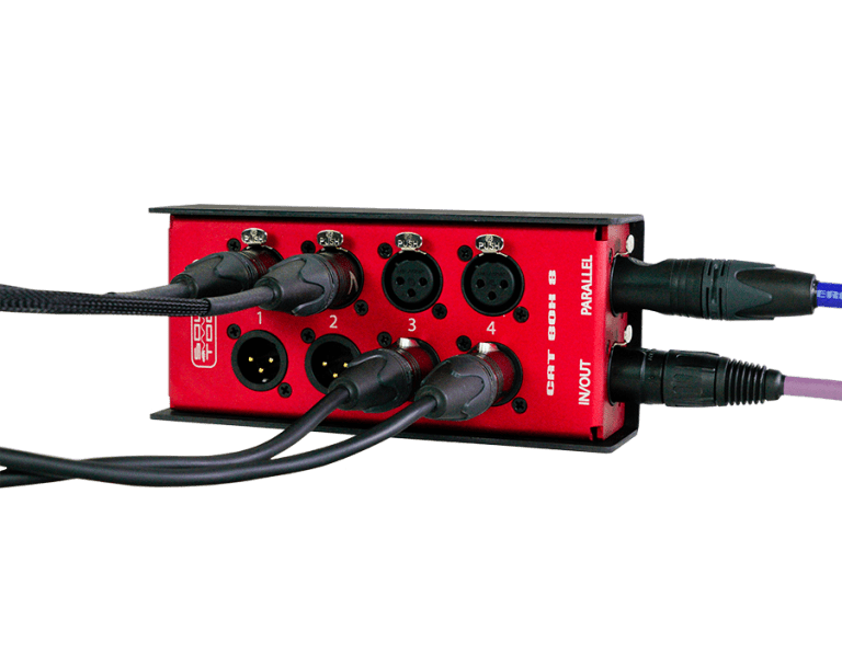 Cat box 8 SoundTools 4-Male XLR and 4-Female XLR to Ethercon Stage Box ...